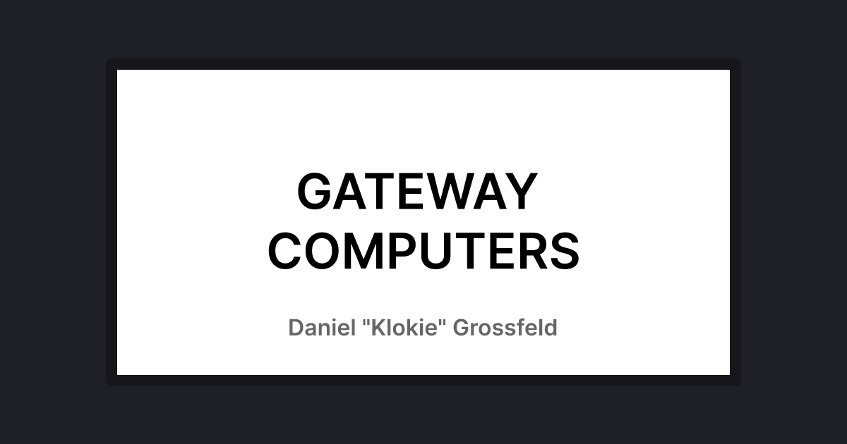 GATEWAY COMPUTERS